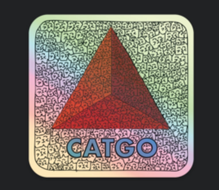 Catgo holographic 3" Sticker – Notso Kitty